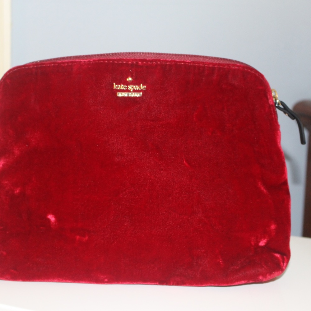 Kate Spade Red Velvet Pouch - Gem